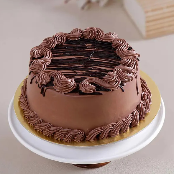 Chocolate Cake with Chocolate Cream Topping - City Cakes : Online Cake ...